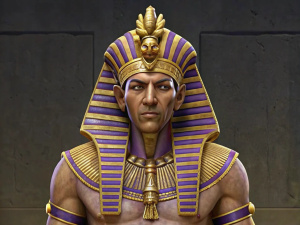Egyptian Pharaoh, alive, reconstruction of the past, during his ...