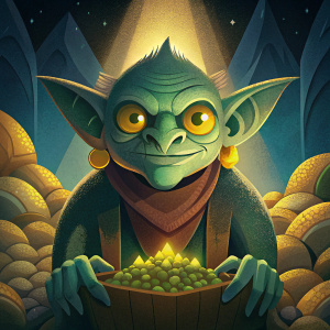 **Goblin**: - A hidden treasure trove where a solitary goblin hoards ...