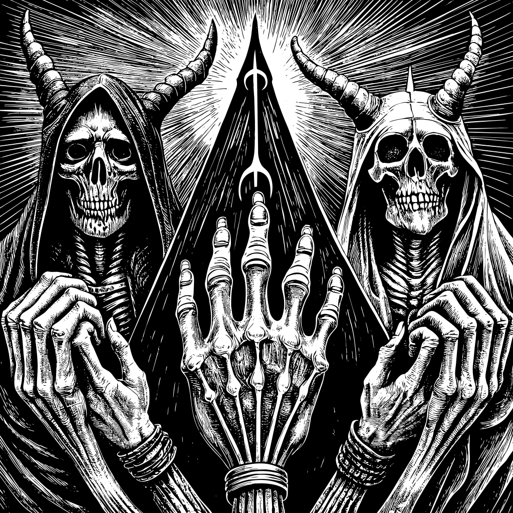 dead and devil fingers in combination with mystic figures and details ...