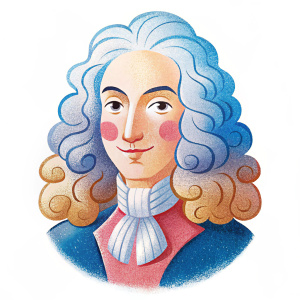 Daniel Bernoulli scientist portrait - Recraft