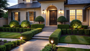 minimalist front yard landscaping for a traditional home, Minimalist ...