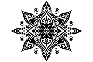 lnew style best mehndi design black silhouette with white background ...