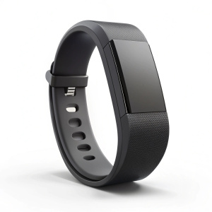 Black Fitbit on white background - Recraft