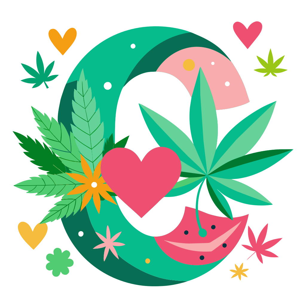 Create an imaginative composition featuring the letter 'C' as the focal point, embellished with ...