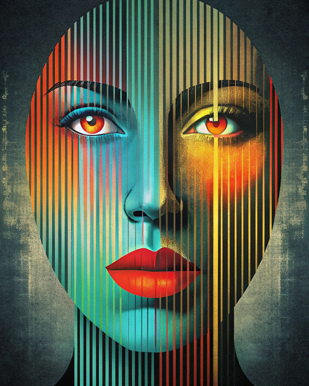 A striking piece of minimalist artwork that masterfully merges human ...