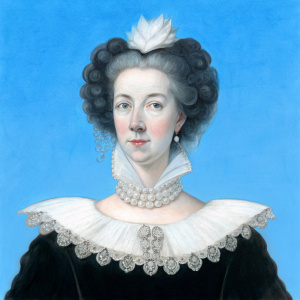 French farthingale. Anne of Denmark, the English queen, epitomizes ...