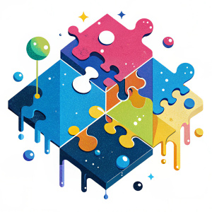 Make messy puzzle themed design - Recraft