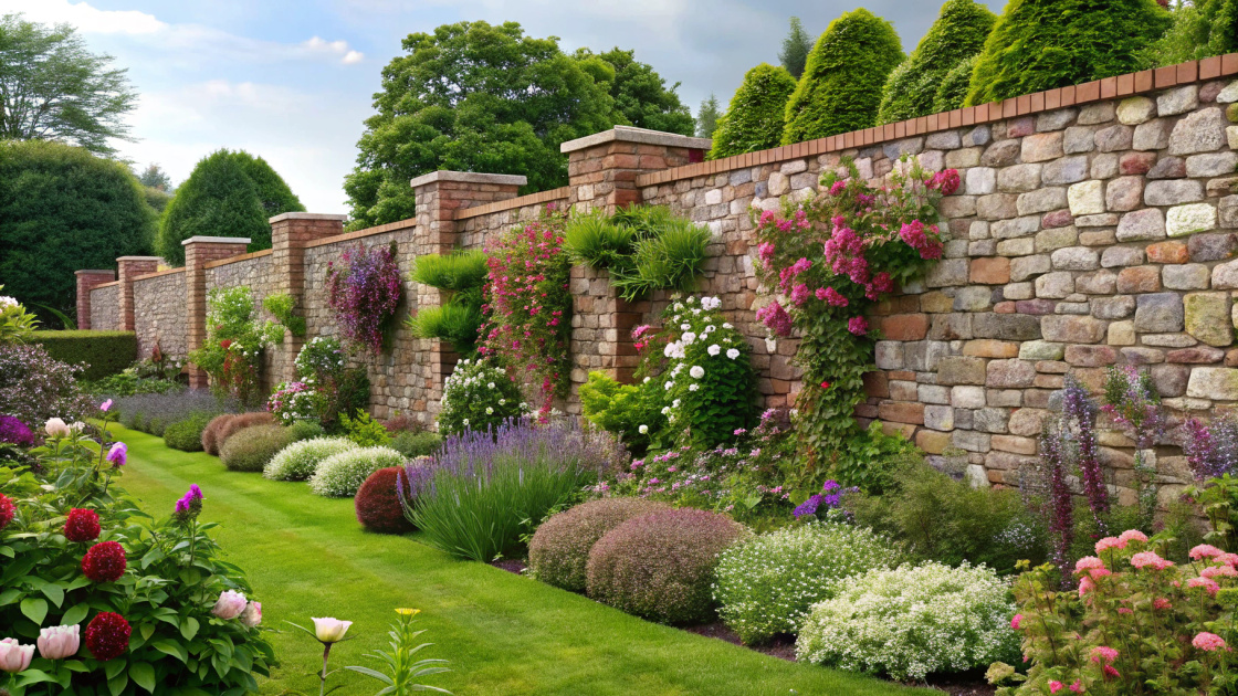 Beautiful Garden Wall Ideas for Your Landscape, Stone and brick walls ...