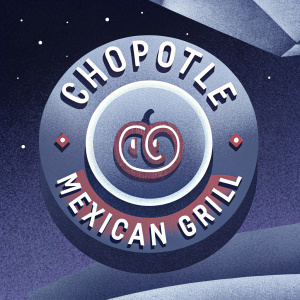 Modern graphic of the Chipotle Mexican Grill logo. Simple circular ...