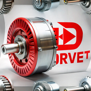 Direct Drive Motor with very huge red "DD" text mark on the side, plain ...