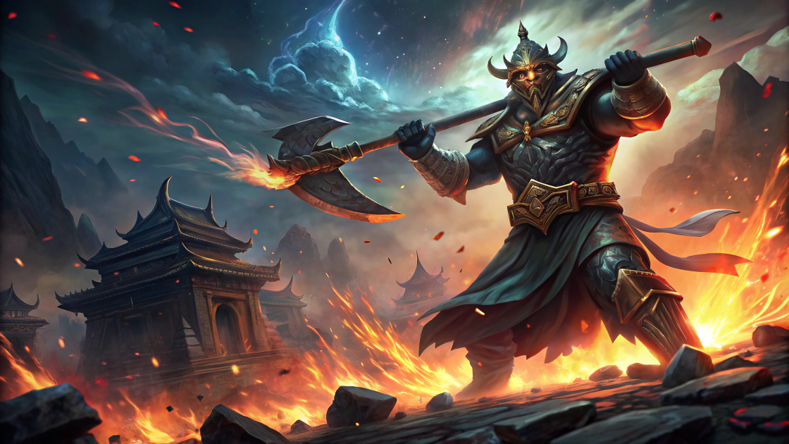In ancient China, Pangu used a giant ax to break through the chaos ...