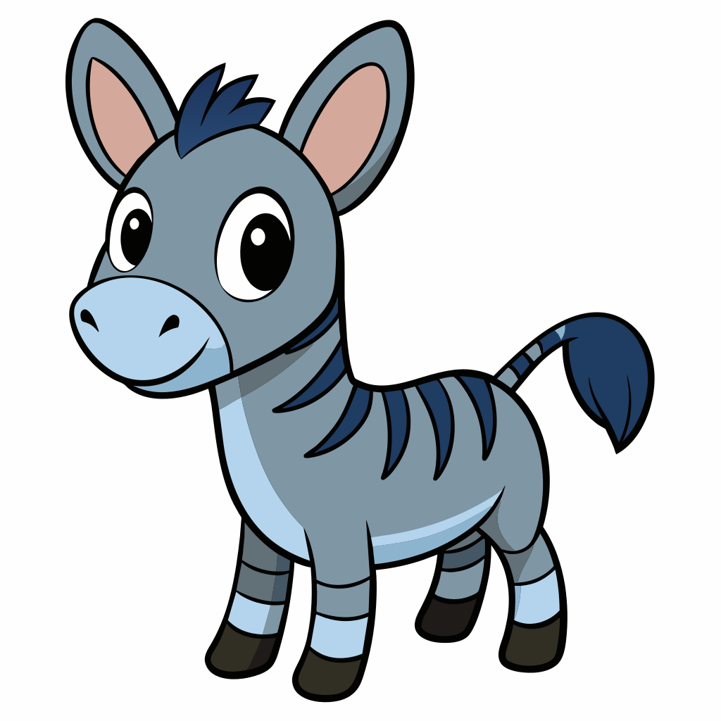 Cute Hand Drawn Zonkey Cartoon Vector Illustration - Recraft