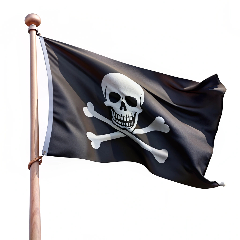 pirate flag on white background - Recraft