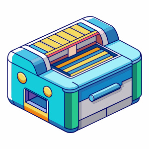 A minimalist Printer on a white background - Recraft