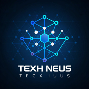 A logo of a Tech Nexus company Interconnected nodes forming a tech-inspired symbol. - Recraft