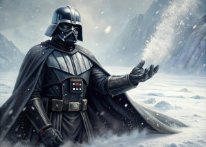 with black mask, gloves and black suit, darth vader (star wars ...