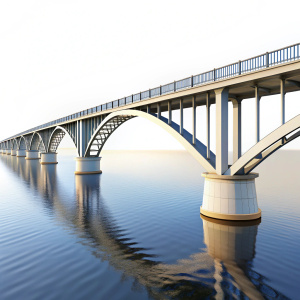 River Bridge on white background - Recraft