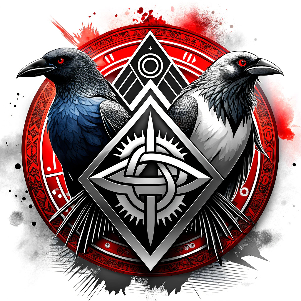 Hugin and munin tattoo design | Orangetattooshop.com