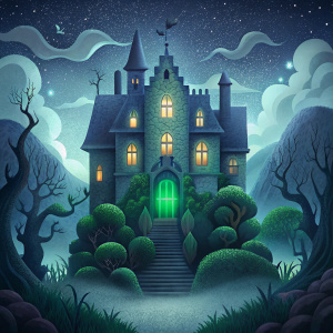 - Haunted mansion: A spooky haunted mansion with ivy-covered walls ...