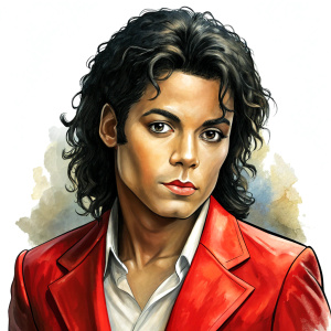 Michael Jackson, high quality, transparent background - Recraft