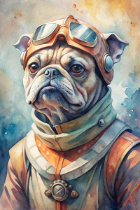 Katsushika Hokusai style half body portrait poster of a star wars pilot ...