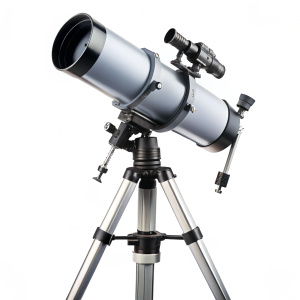 modern telescope isolated on a white background - Recraft