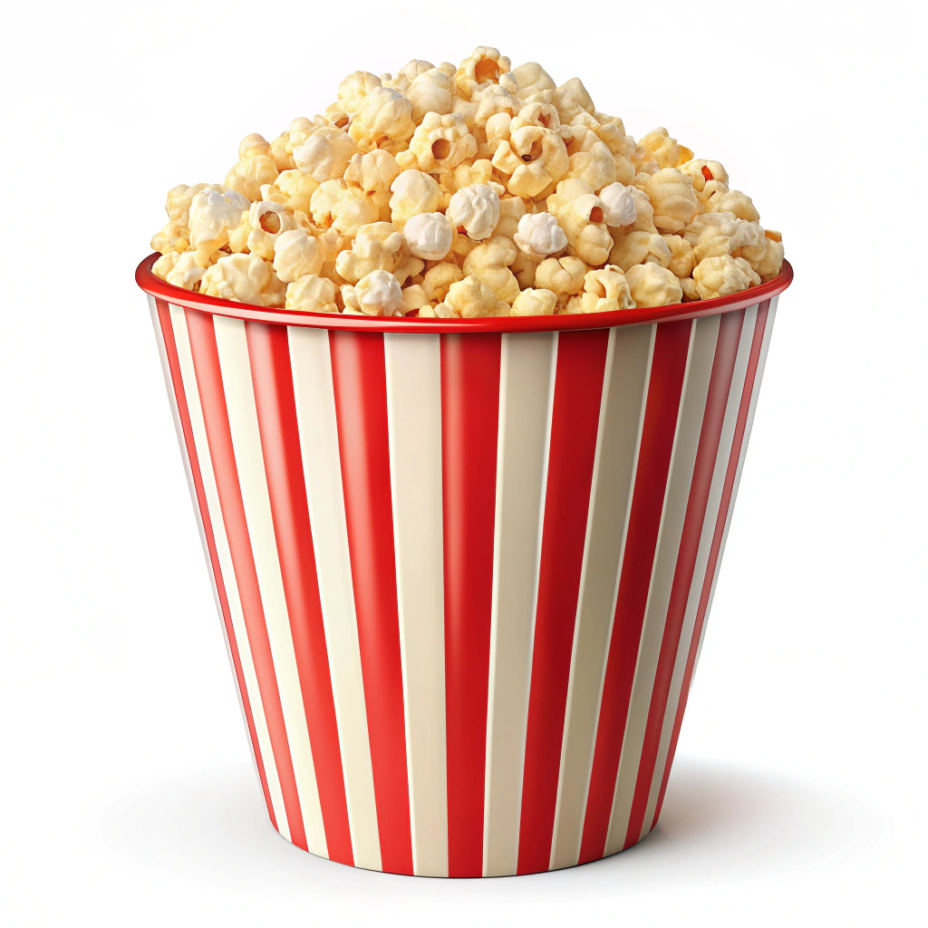 popcorn white background png - Recraft