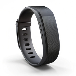 Black Fitbit on white background - Recraft