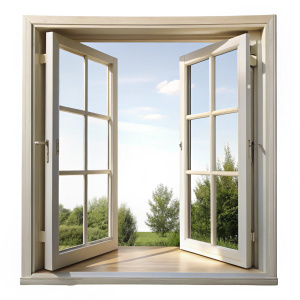 transperant open window on white background - Recraft