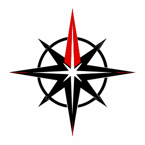 Compass Rose graffiti , white background - Recraft