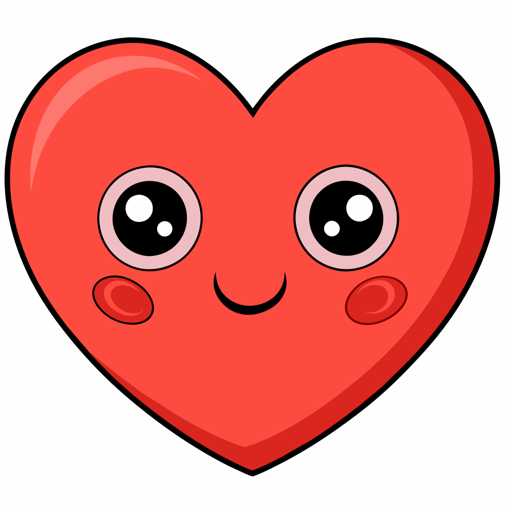 watercolor cartoon heart - Recraft