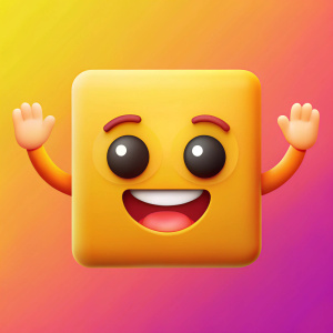 Adorable rectangle emoji expressive hands - Recraft