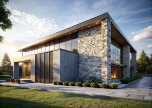 Modern creative stone building design - Recraft