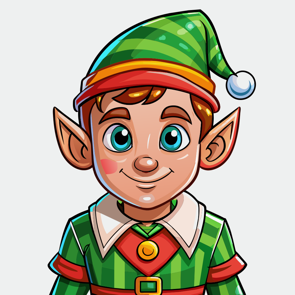 elf, on a white background, no background - Recraft