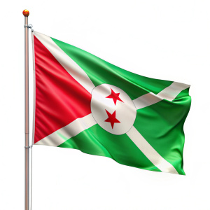 Burundi flag on white background - Recraft