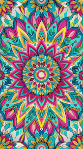 *Create a print with mandala, design clean, white background, no colors ...