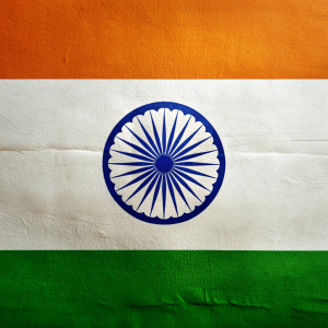 indian Flag bach on a white background - Recraft