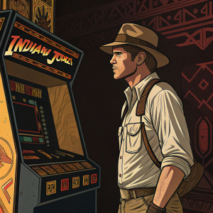 Screenshot from 'Indiana Jones and the Temple of Doom' Atari arcade ...