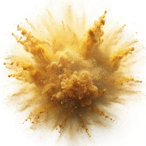sand flying explosion golden sand wave explode abstract sands cloud fly ...