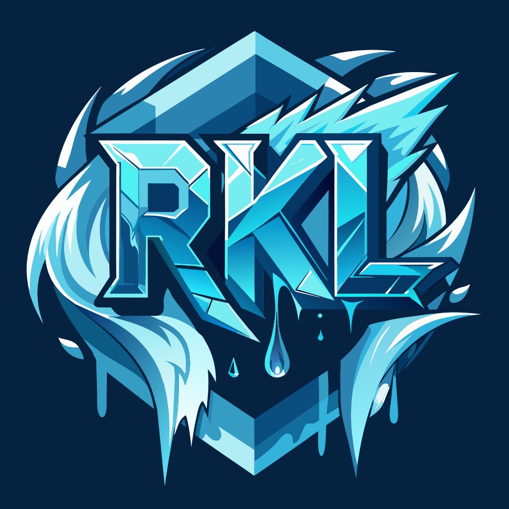 A striking conceptual art piece that merges the initials 'RKL' into a ...