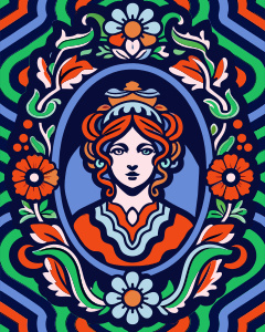 line frame vintage Style - Recraft