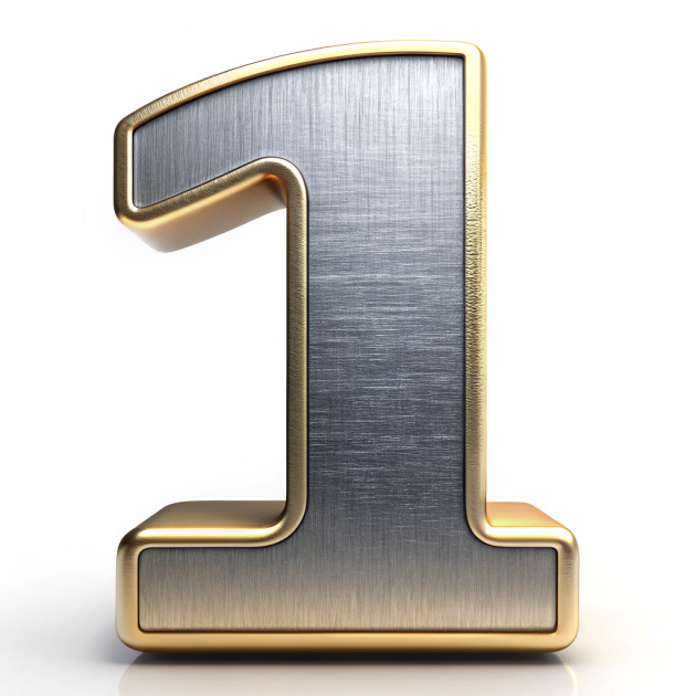 metallic number 1 3 - Recraft