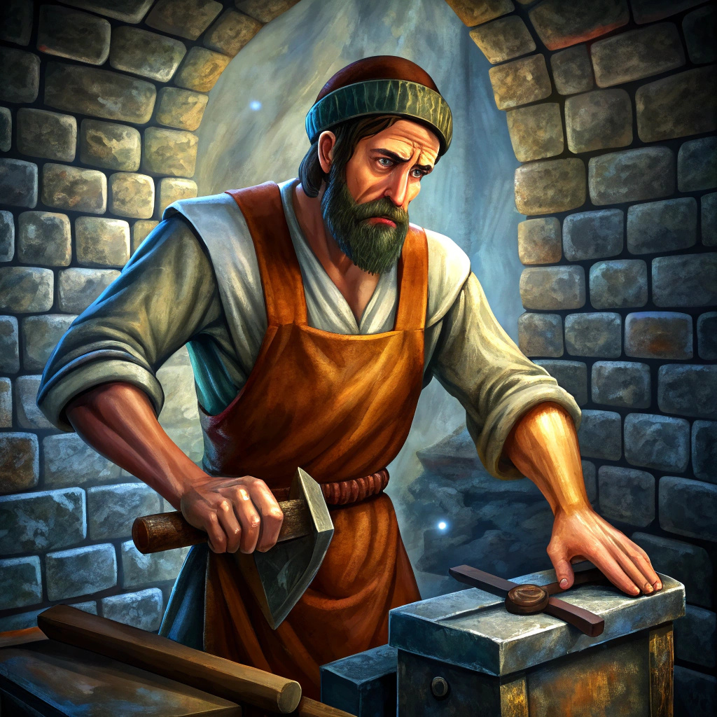 Stonecutter medieval icon - Recraft