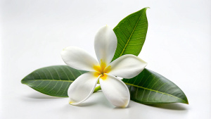 create a high quality a fresh tiare flower on white background - Recraft