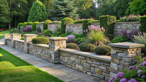 Beautiful Garden Wall Ideas for Your Landscape, Stone walls exude ...