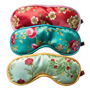 neat oriental silk sleep masks isolated on white background - Recraft