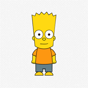 Bart Simpson, unique TV character style, popular TV cartoon character ...