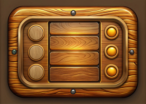 quality wood user interface, no background - Recraft