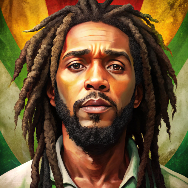 a white guy in a rasta close-up image with dreadlocks against the ...