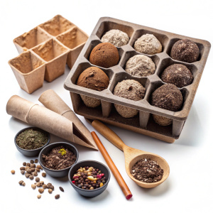 Seed Bomb Kit on white background - Recraft